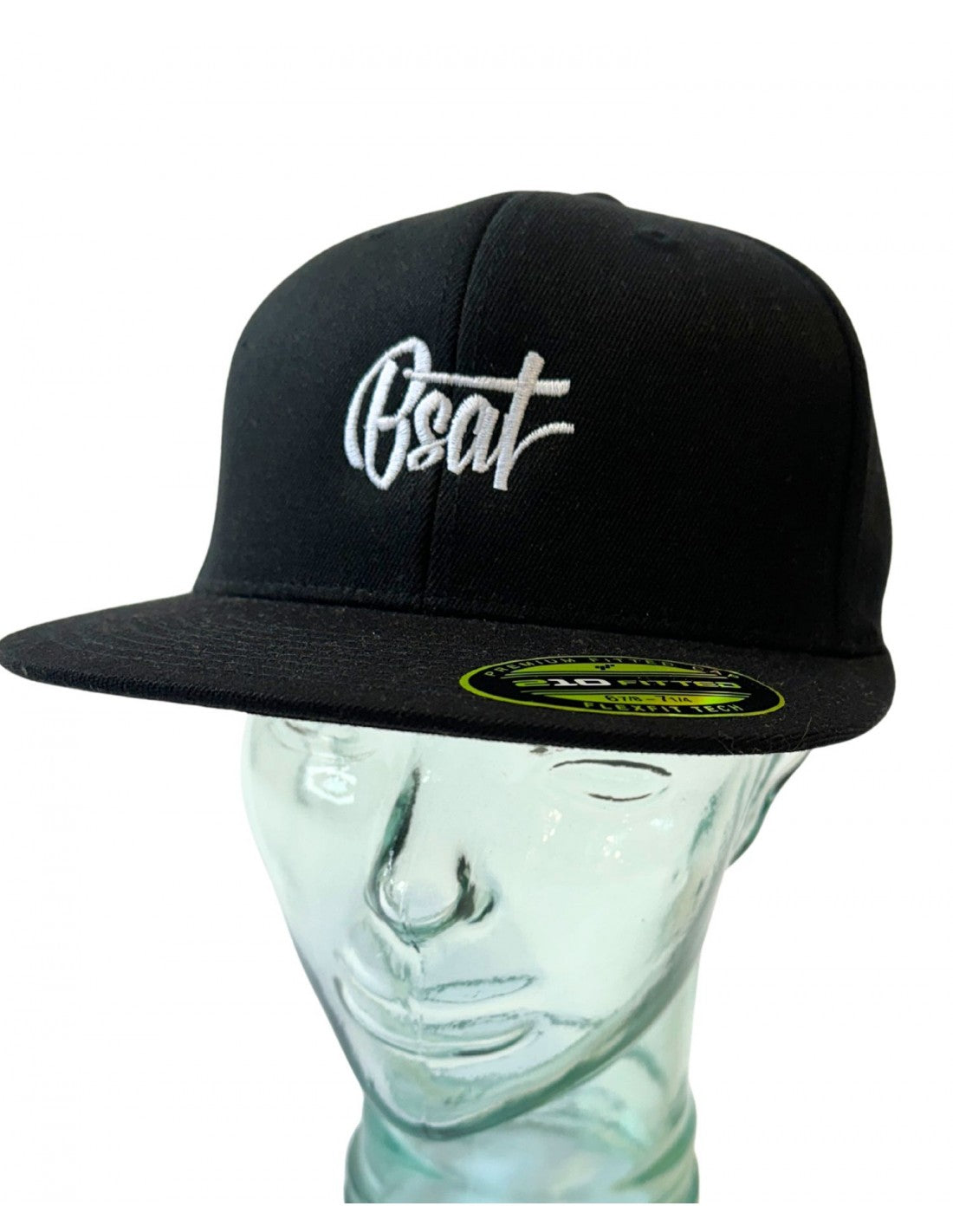BSAT Flexfit Flat Cap Black – BSAT-CLOTHING.COM